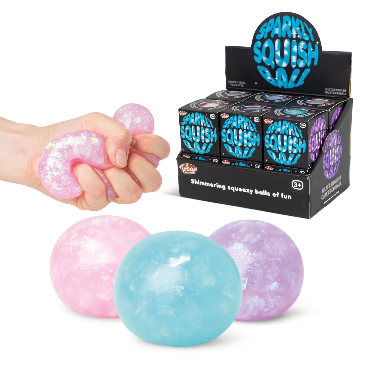 SCRUNCHEMS SPARKLY SQUISH BALL – One For Fun