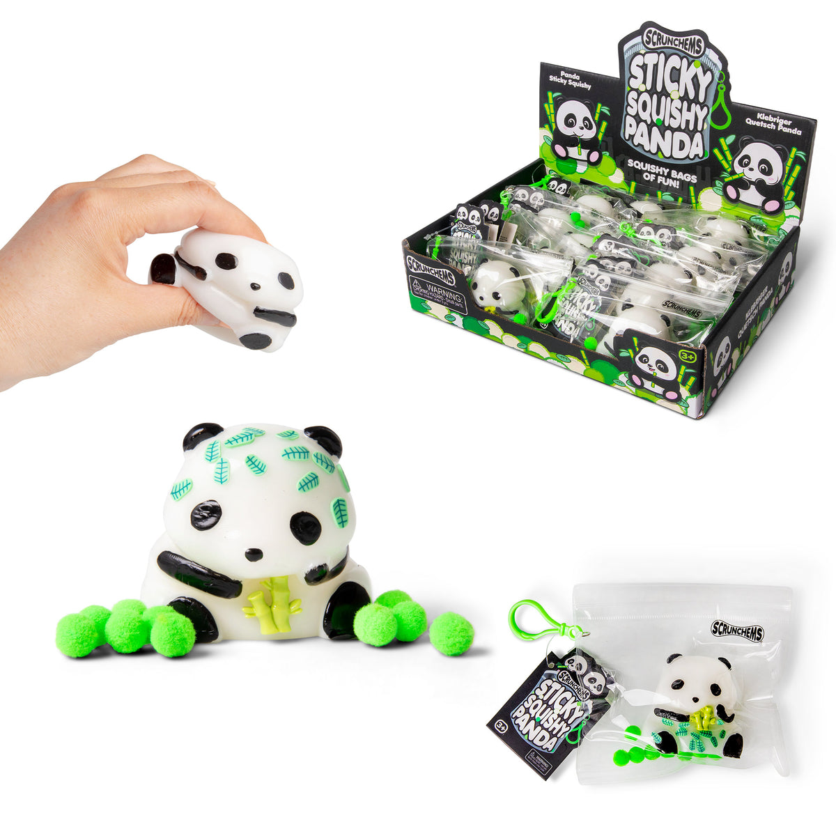 SCRUNCHEMS STICKY SQUISHY PANDA – One For Fun