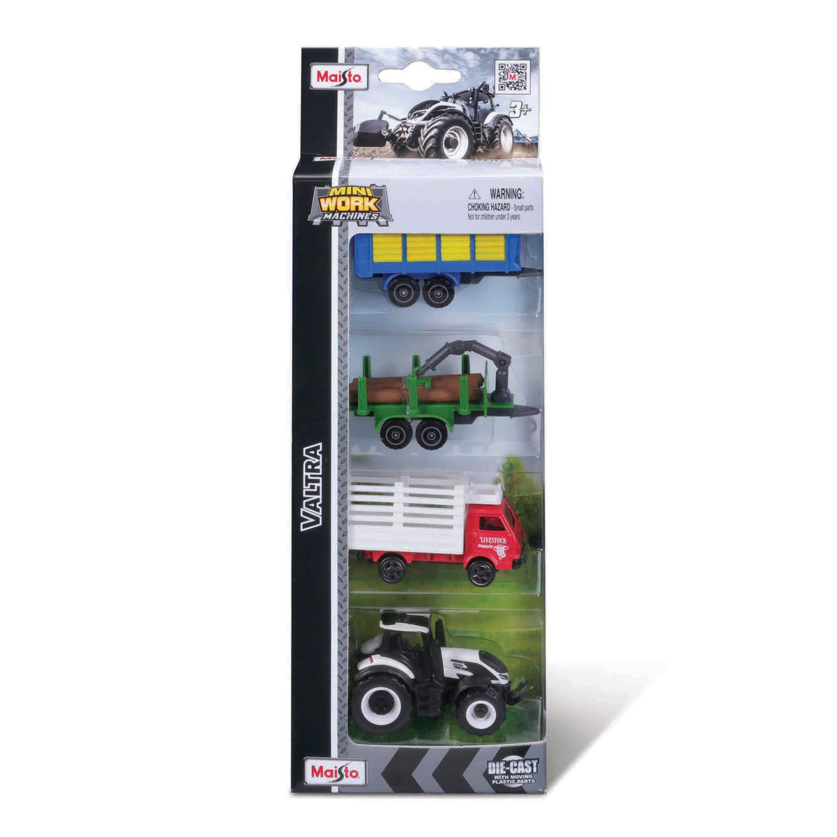 MINI WORKING MACHINES - 4 PACK OF TRACTORS. VALTRA – One For Fun